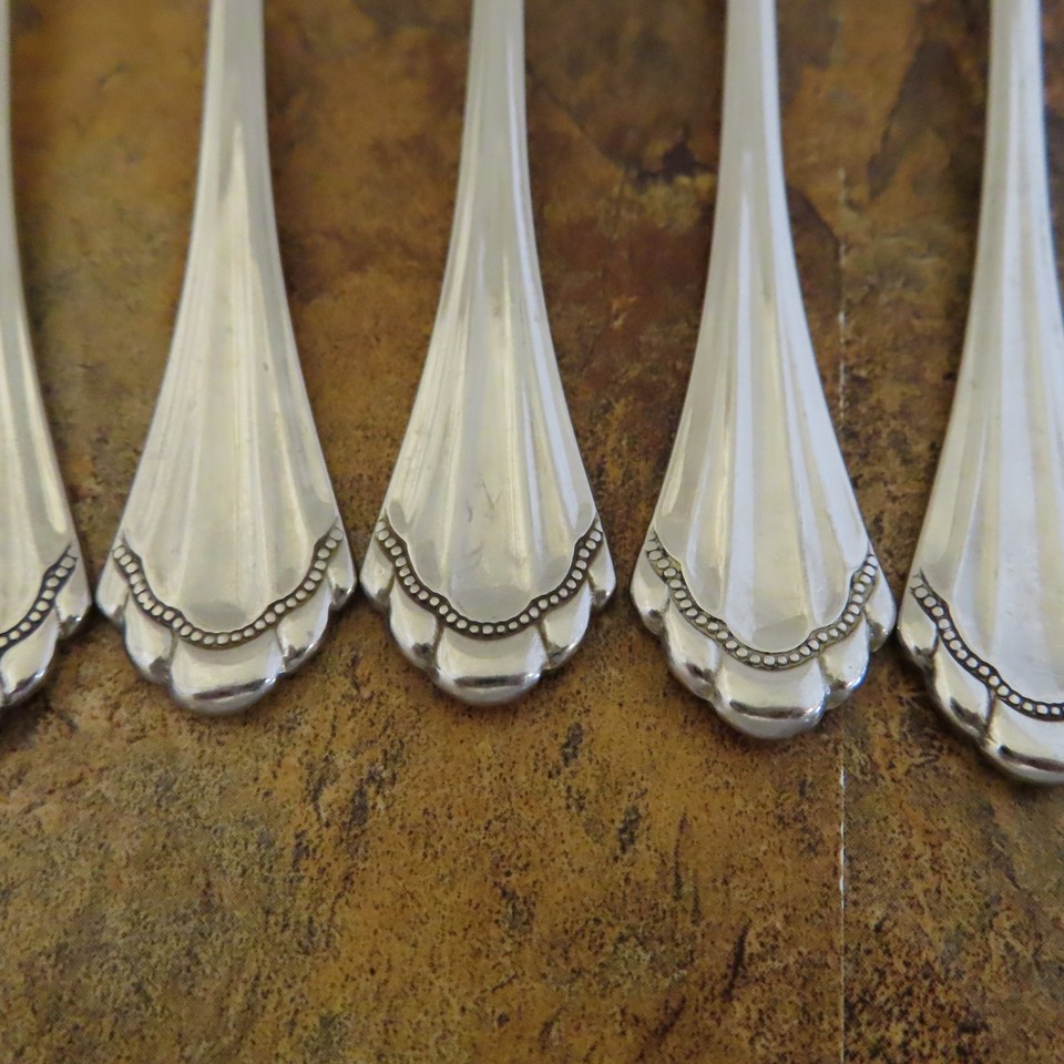 Oneida Marquette Cube Set 6 Iced Tea Spoons Community Stainless ...