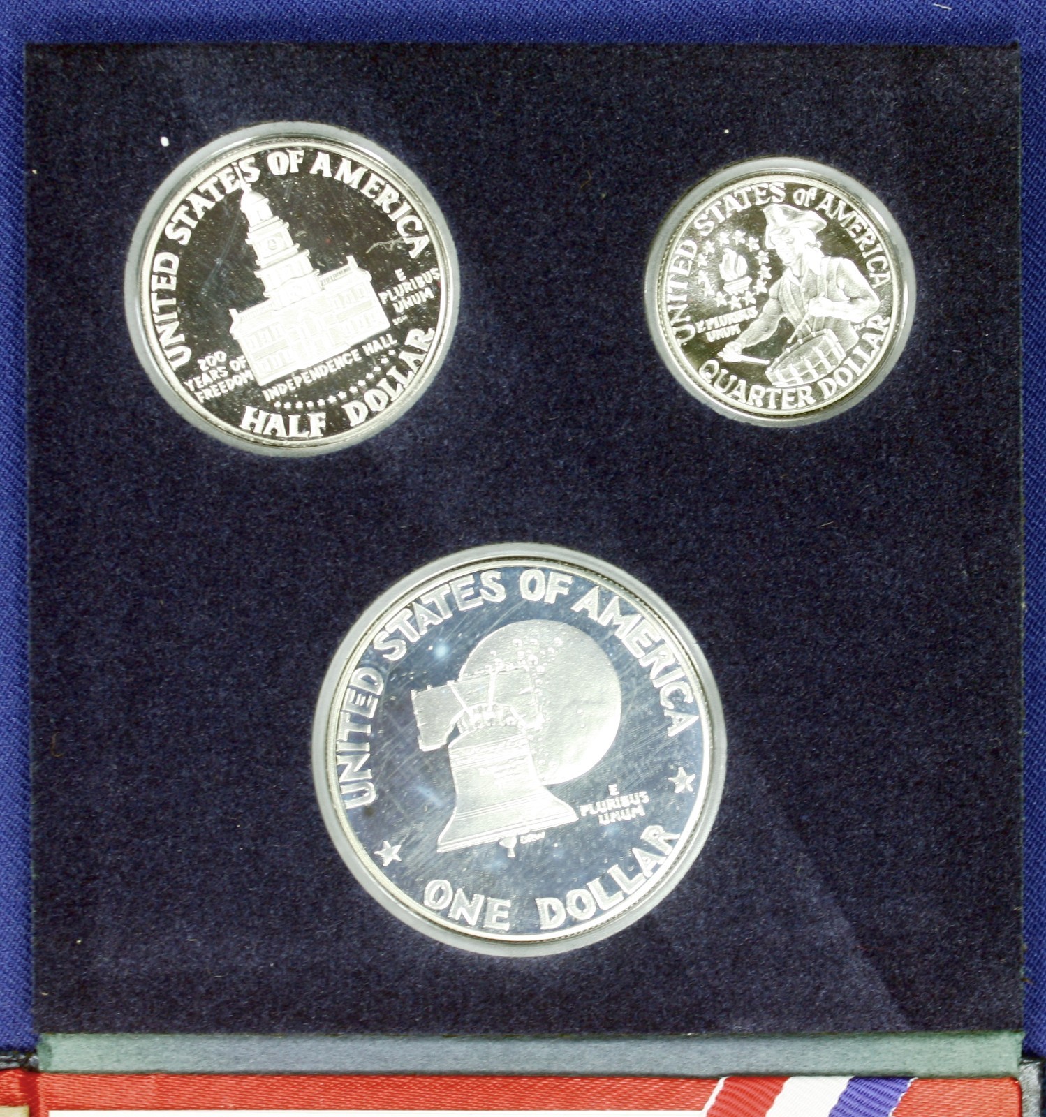 100 - 1976 Proof Silver Three Piece 1776-1976 Commemorative Coin Set | eBay