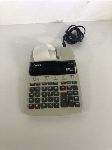 Vintage Canon P170-DH 12 Digit 2 Color Printing Calculator Adding ...