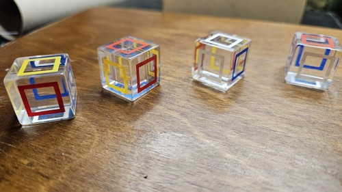 1968 Nice Cubes Vintage Clear Lucite Dice Puzzle Game No Case Funtastic | eBay