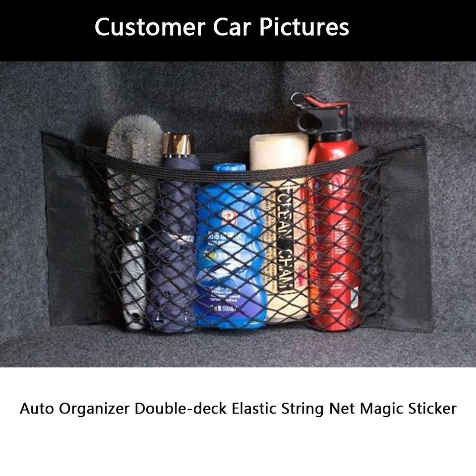 Car Trunk Organizer Rear Trunk Back Seat Cargo Mesh Net Bag 60*25CM ...