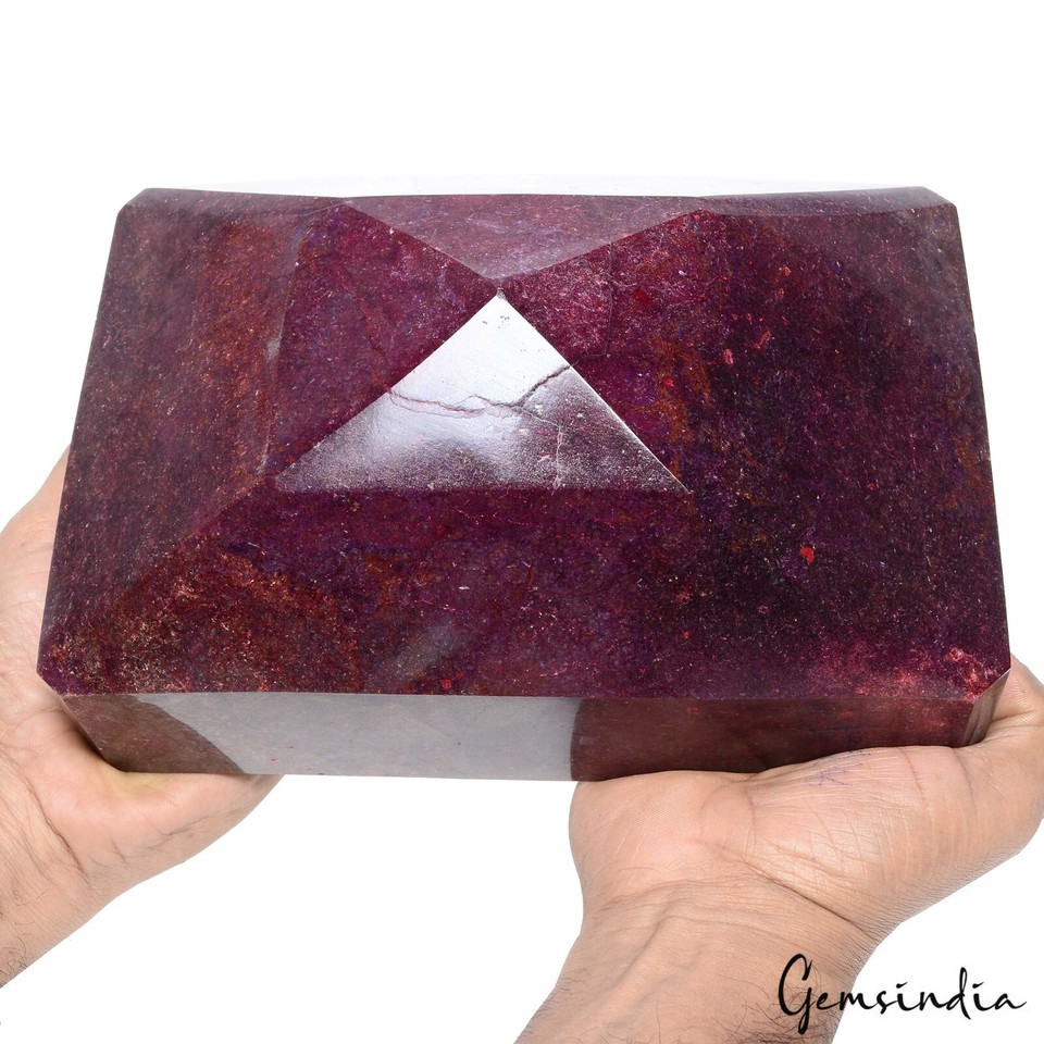 Biggest 8.8Kg Natural Red Ruby Octagon Cut Earth mined Collector's Rare ...