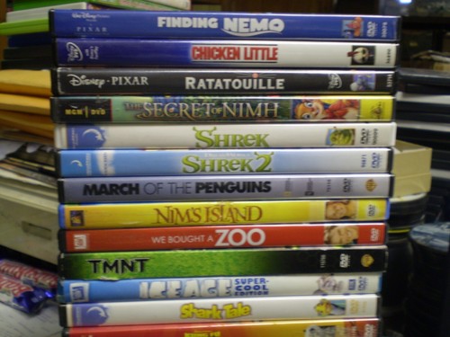 (23) Children's Animal DVD Lot: Disney Finding Nemo (2) Shrek Ice Age ...
