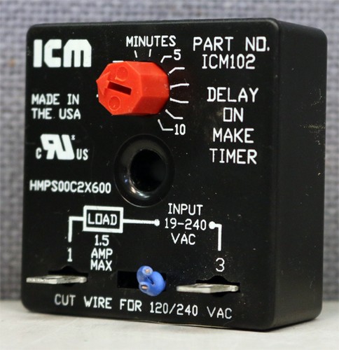 ICM Controls ICM102 Delay-on-Make Timer Time Delay Relay | eBay