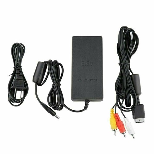 Power Supply AV Cable Sony Playstation 2 Slim PS2 Slim Charger TV Cable ...