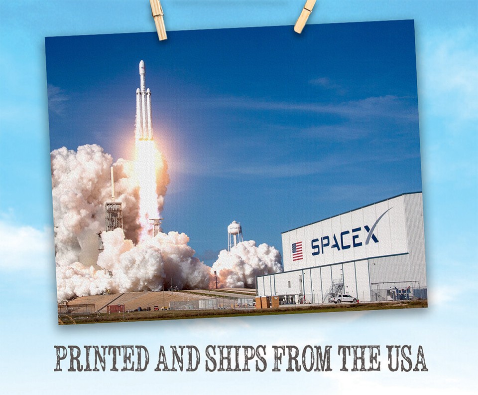 Poster - SpaceX Rocket Launch Elon Musk - Choose Unframed Poster or ...