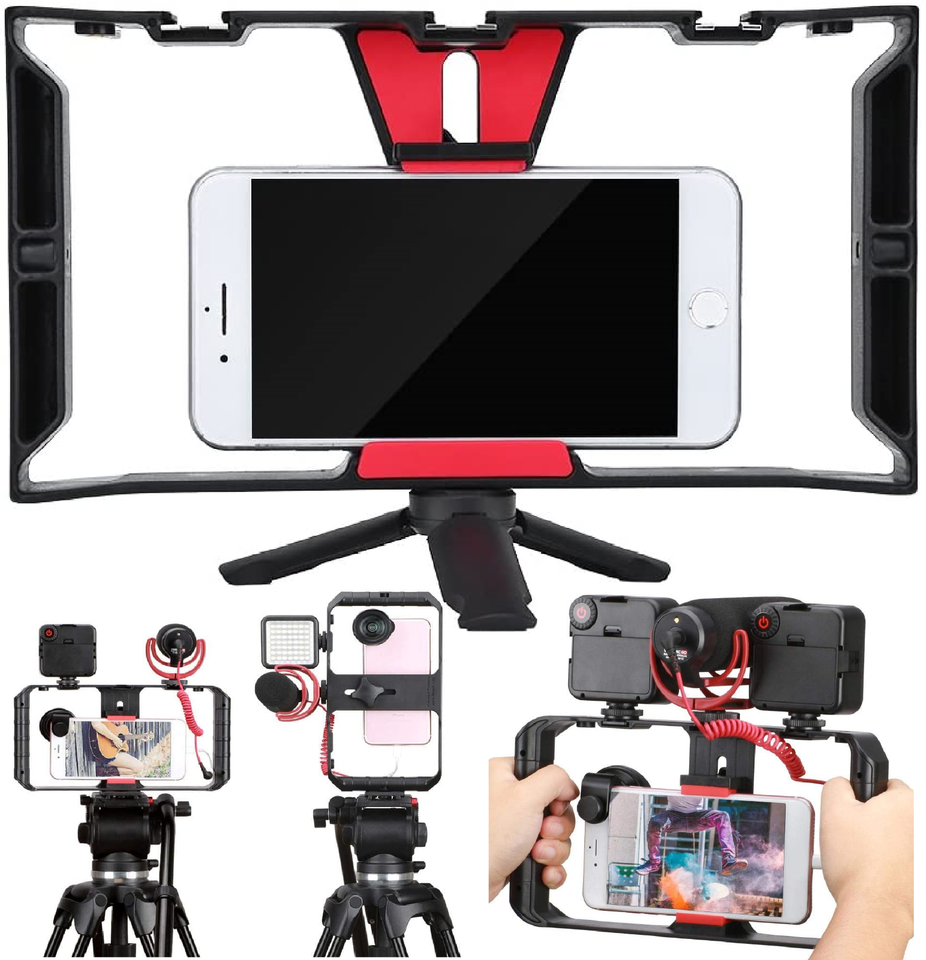 Handheld Mobile Phone Camera Rig Stabilizer Holder Video Recording ...