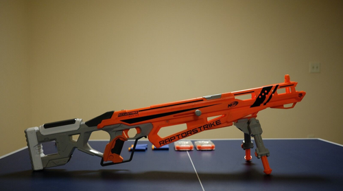 Nerf Accustrike Raptorstrike + 12 waffle head darts | eBay