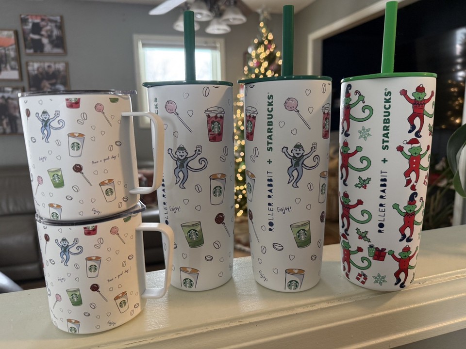 Starbucks Roller Rabbit Stainless Steel Travel Cup 12oz Holiday 2025 ...