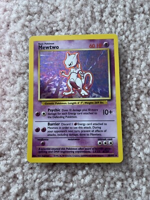 Pokémon TCG Mewtwo Base Set 10/102 Holo Unlimited Holo Rare | eBay