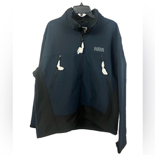 NRA NEW Men's Full Zip Blue Soft Shell Jacket- Size 2XL | eBay