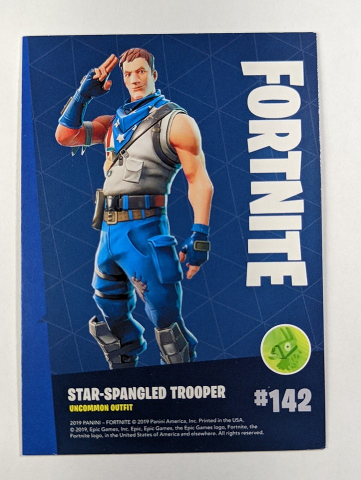 2019 Panini Fortnite Series 1 #142 Star-Spangled Trooper Uncommon Holo ...