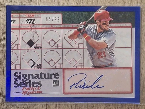 2019 Panini Donruss Signature Series Patrick Wisdom RC Rookie Auto Blue ...