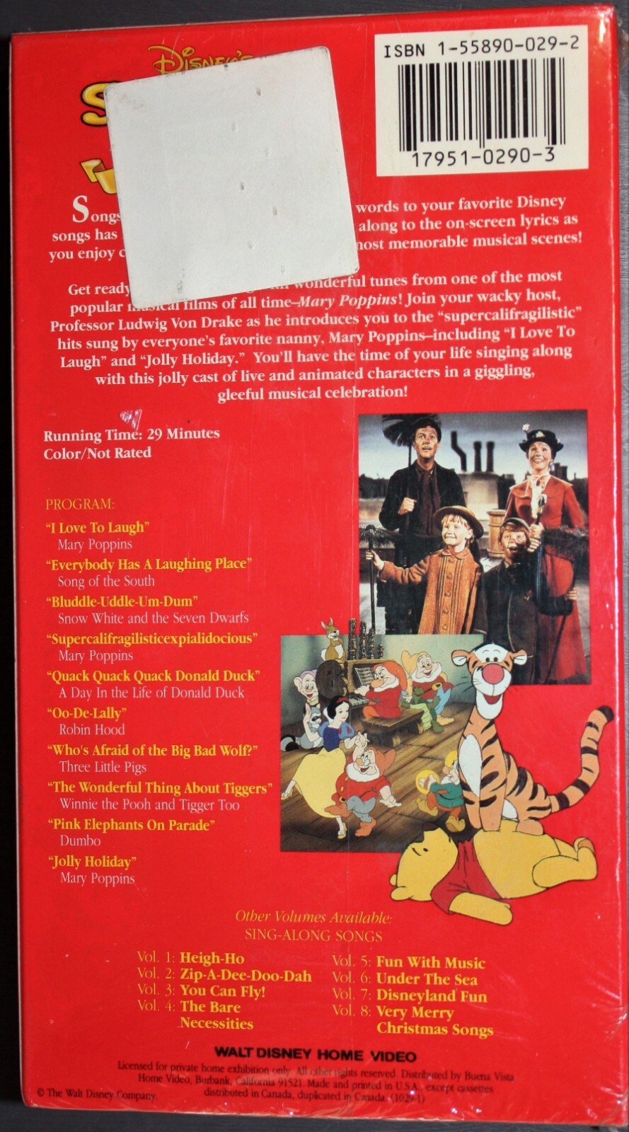 Disneys Sing Along Songs I Love To Laugh Vhs Vol 9 New Sealed