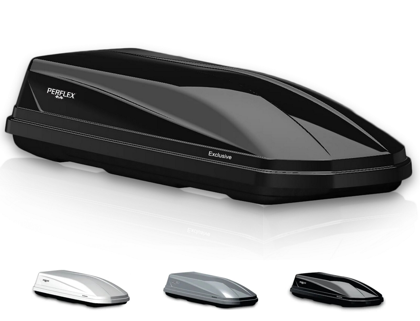 Perflex Exclusive Roof Cargo Box Large 17.7 Cu Ft Car Top Carrier Travel (Black) | eBay