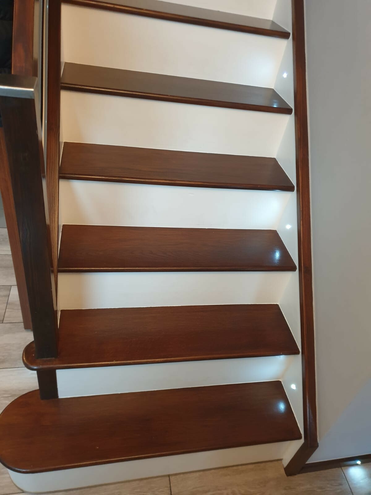 Solid Wood Oak Timber Stair Cladding 1000mm, Wooden Staircase Tread ...