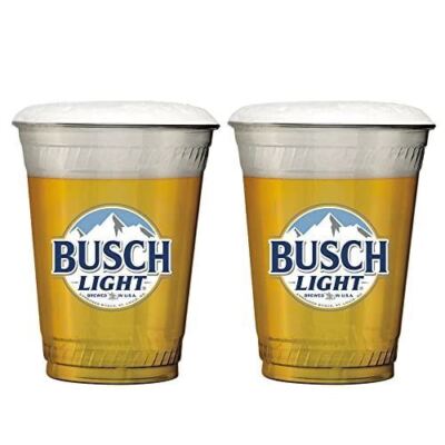 Busch Light 16 Ounce Disposable Event and Party Keg Cups, Sleeve of 50 ...