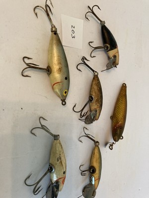 Lot Of 6 Vintage Fishing Lures. True Temper Shad. CCB Co Glass Eye. | eBay