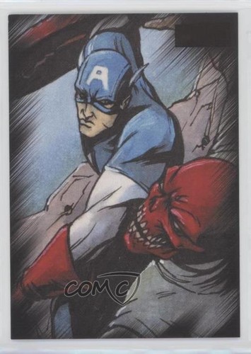 2010 Rittenhouse Marvel Heroes & Villains Promos Captain America Red ...