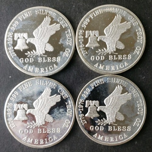 Lot of Four Tri-State Refining 1oz Silver Bicentennial Rounds | eBay