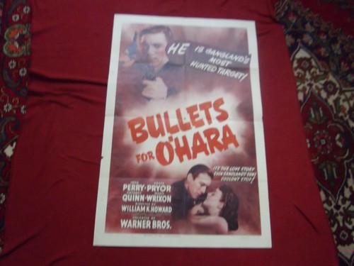 BULLETS FOR O'HARA Orig. 1-Sheet Crime Movie Poster - 1941 FINE Cond ...