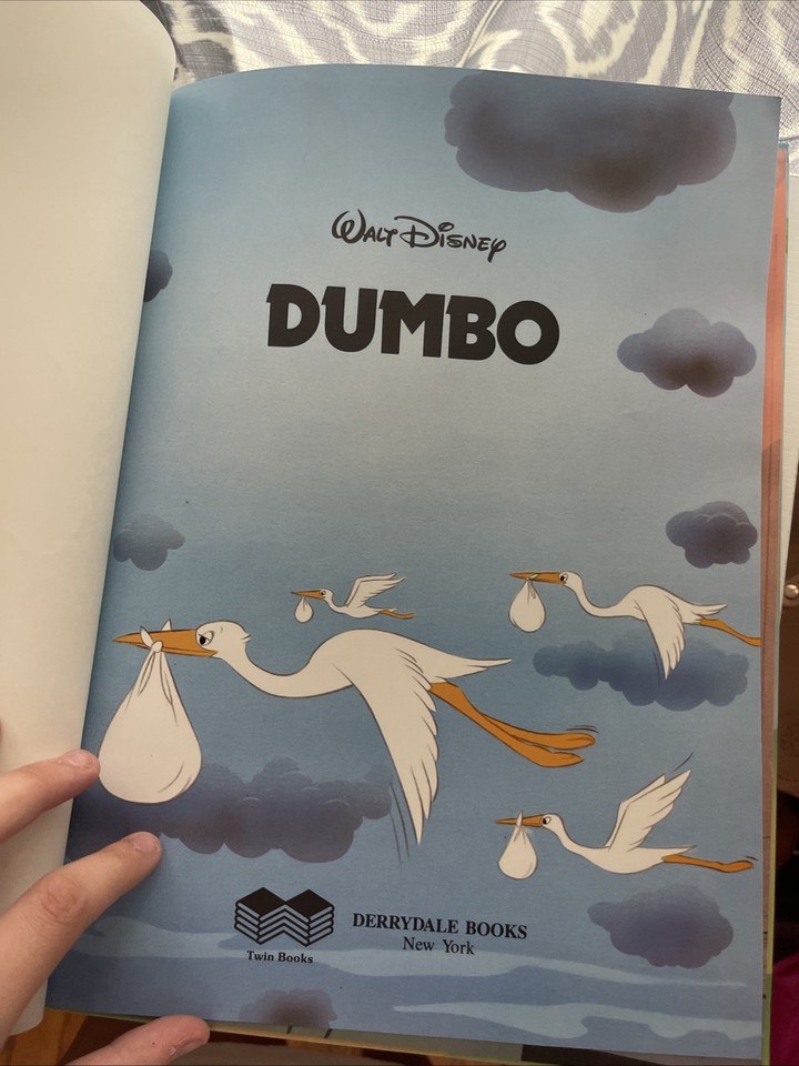 Walt Disney’s Vintage 1988 Dumbo Children’s Book Hardcover Classic ...