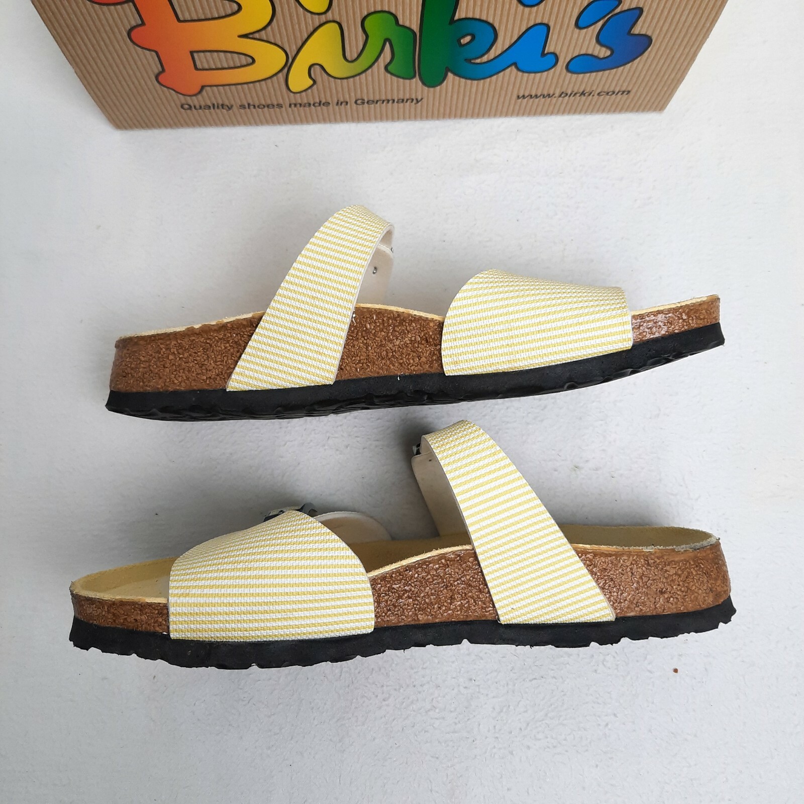 Birkenstock+Birkis+womens+slides+40+US+9+black+gold+sparkle+with+Box ...