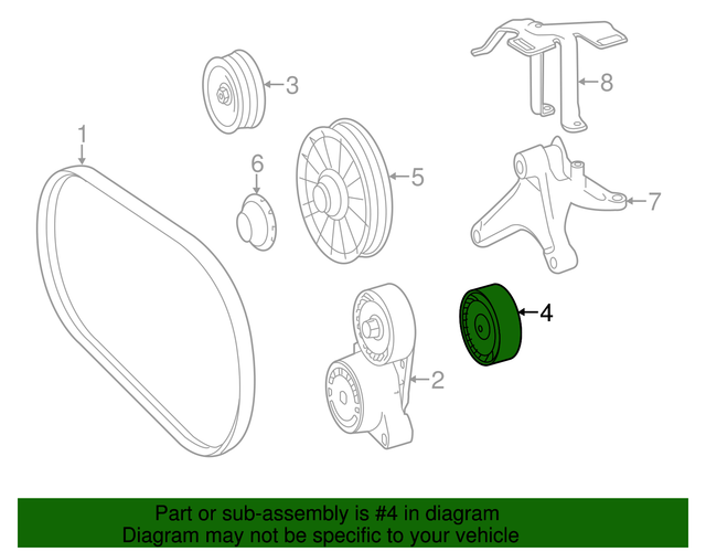 Mercedes-Benz 2782020619 Genuine OEM Serpentine Idler Pulley for sale ...