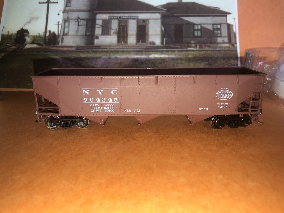 BOWSER LOT of 3 HO Train Hoppers Built PRR P & WV NYC Lot 525E | eBay