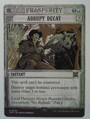Abrupt Decay *Rare* Magic MtG x1 OTP Outlaws Breaking News | eBay