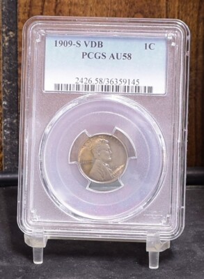 1909-S VDB Lincoln Wheat Cent - PCGS AU58 (#58428-K) | eBay