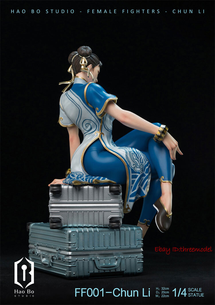 HaoBo Studio FF001 1/4 Street Fighter Chun-Li Resin Painted Statue In ...