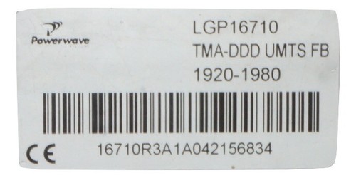 DTMAF Powerwave LGP16710 Tower Amplifier TMA-DDD-UMTS FB 1920-1980MHZ ...