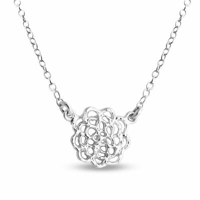 Azaggi 925 Sterling Silver Filigree Lotus Blossom Flower Charm Pendant ...
