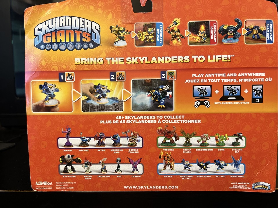 Toys R Us Exclusive Skylanders Giants Legendary Ignitor, Slam Bam & Jet ...