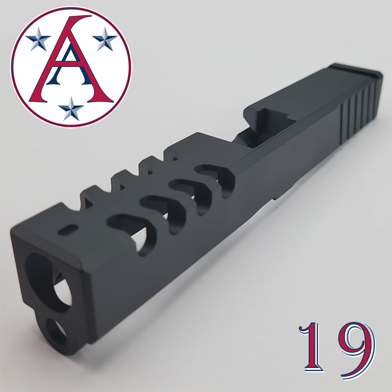 G19 SLIDE GEN 1-3, BLACK CERAKOTE, 8 PORT CUT, REAR SERRATIONS | eBay