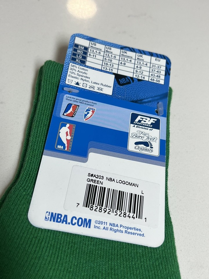 FBF Socks NBA Logoman Green A203 | eBay