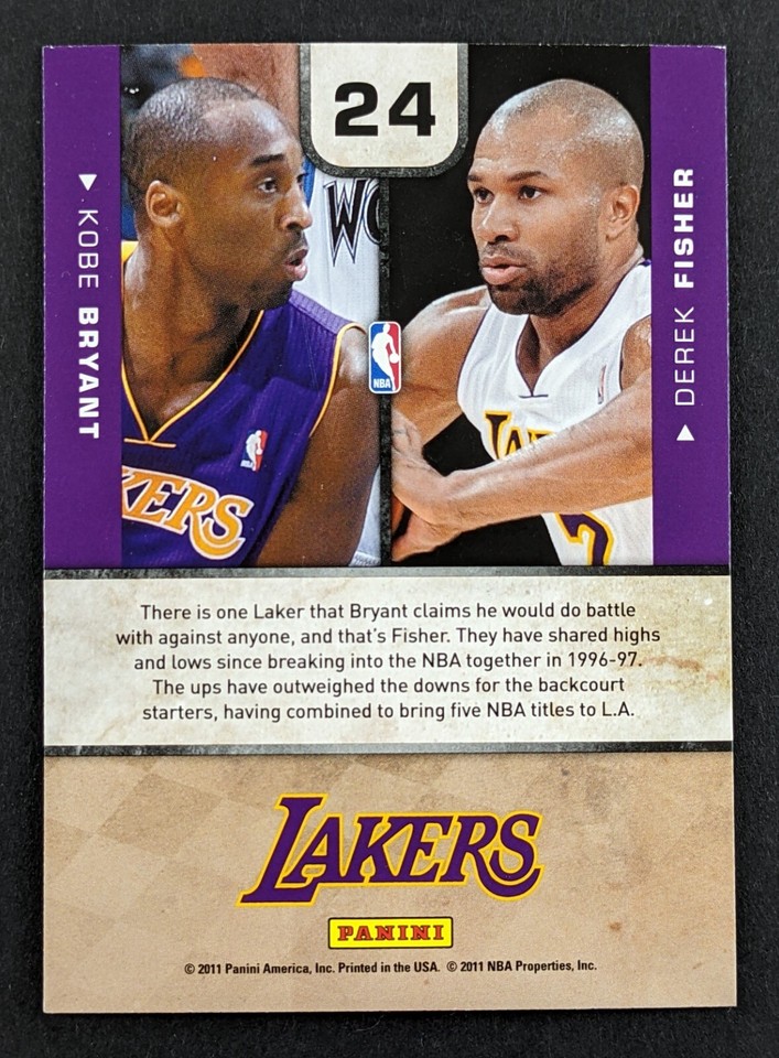 2010-11 Playoff Contenders Patches One-Two Punch #24 Kobe Bryant/Derek ...