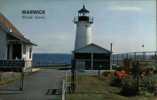 Warwick Neck Light House,RI Kent County Lighthouse Rhode Island Chrome ...