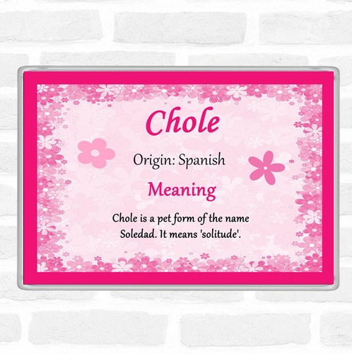 Chole Name Meaning Jumbo Fridge Magnet Pink | eBay