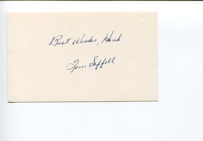 Tom Saffell 1950s Pittsburgh Pirates Kansas City Athletics A's Signed ...