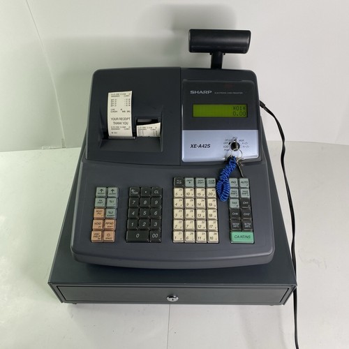 Sharp XE-A42S Cash Register Dual Printer Includes Key Great For ...