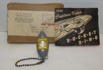 Captain Video Rocket Ring with Order Form and Mailer, Power House Candy ...