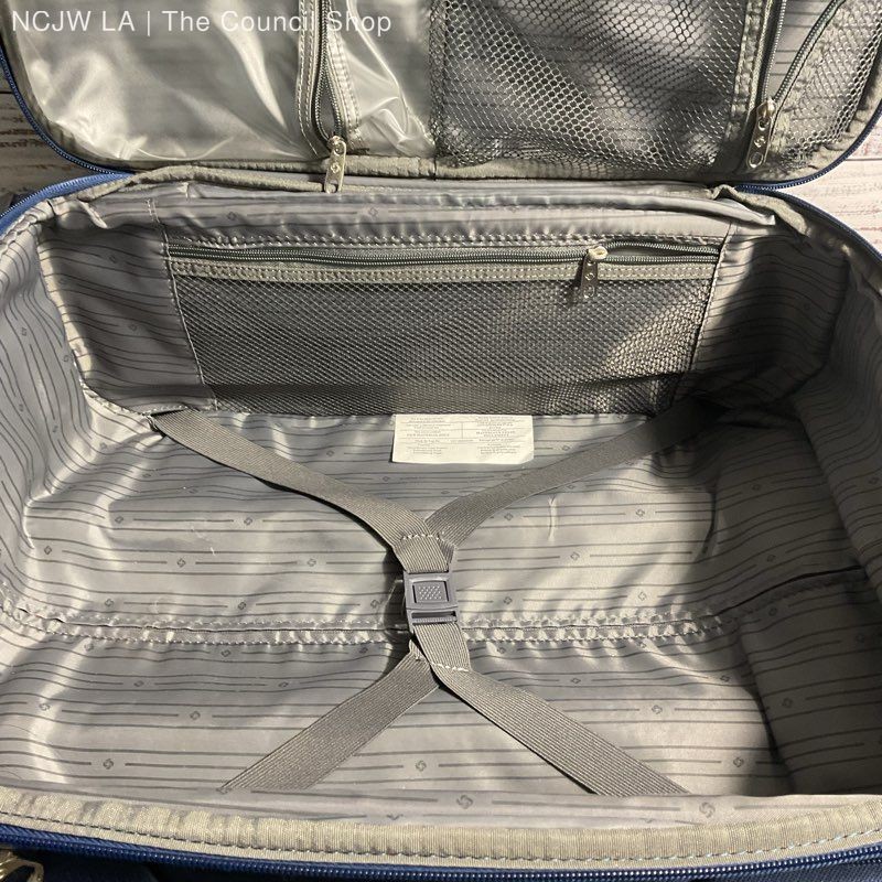 Samsonite Soft Expandable 20" Spinner Carry On Blue Suitcase | eBay
