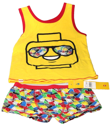 Lego Singlet & Trunk Set Yellow Brick Minifigure Head Boys Size 4-6 ...