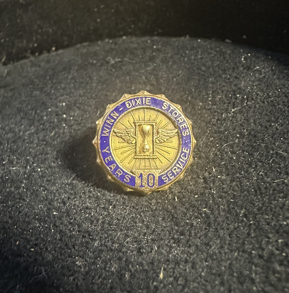 cTo Winn-Dixie Stores Vintage 10 Years Service Award 1/10 10k Gold ...