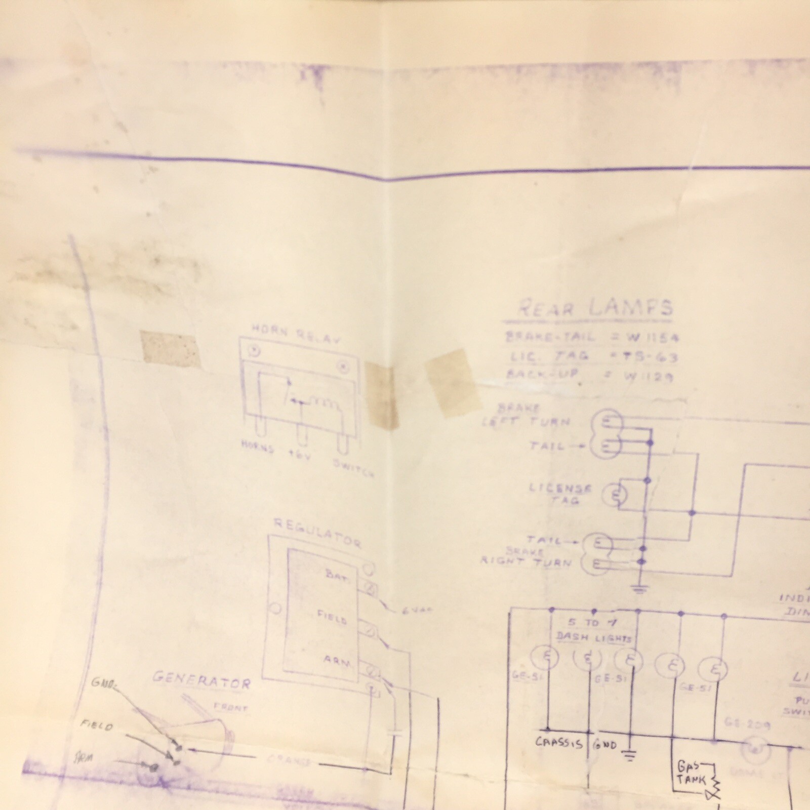 1954 Ford V8 Blueprint Schematic For Electrical Wiring Firing Order ...