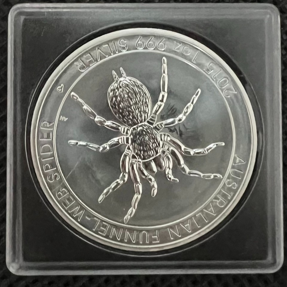2015 Australian - FUNNEL-WEB SPIDER SILVER COIN - 1 OZ Silver - .999 ...