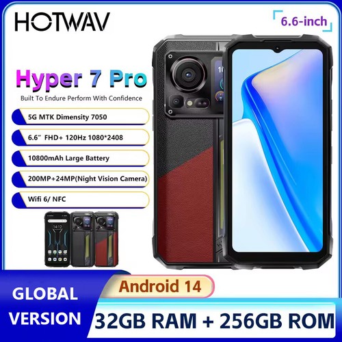 HOTWAV Hyper 7 Pro 5G IP68 Phone 36GB+256GB 200MP 6.6'' 2.4K 120Hz 10800mAh NFC | eBay