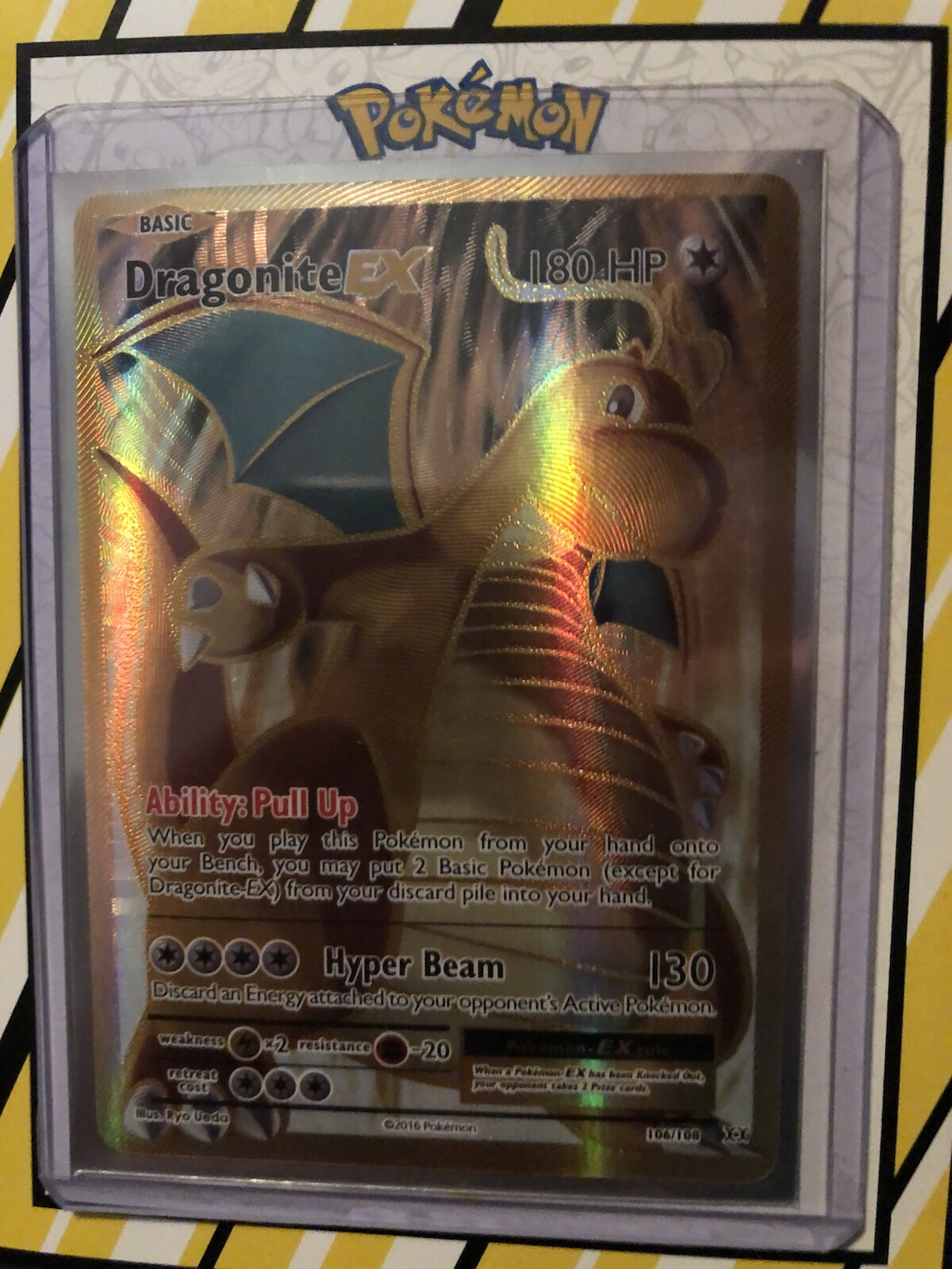 Pokémon TCG Dragonite-EX Evolutions 106/108 Holo Full Art Ultra Rare ...